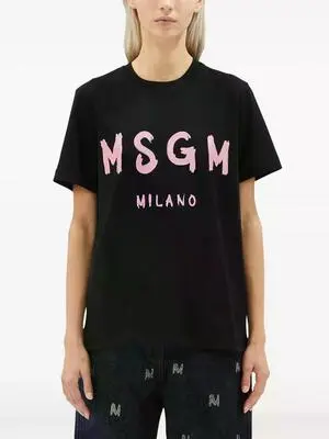 MSGM Logo-print Cotton T-shirt