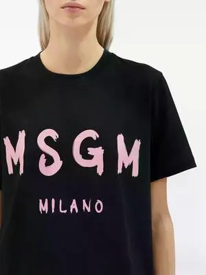 MSGM Logo-print Cotton T-shirt