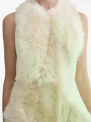 TOTEME Shearling-appliqué Midi Dress - Neutrals