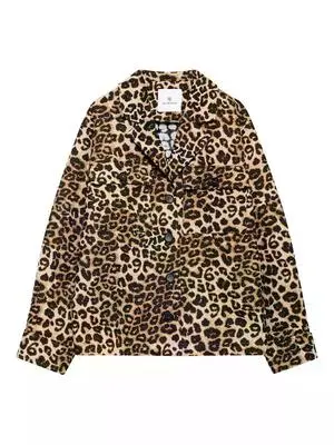 ANINE BING Leopard Print Button-fastening Jacket