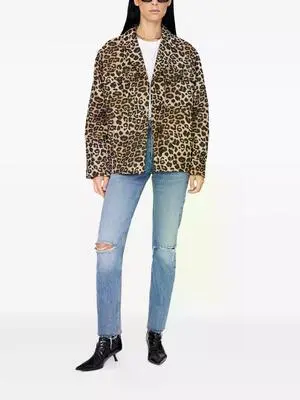 ANINE BING Leopard Print Button-fastening Jacket