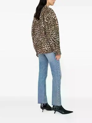 ANINE BING Leopard Print Button-fastening Jacket