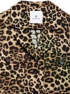 ANINE BING Leopard Print Button-fastening Jacket