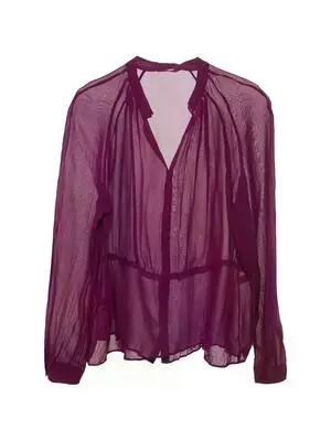 Roberto Cavalli V-neck Silk Blouse