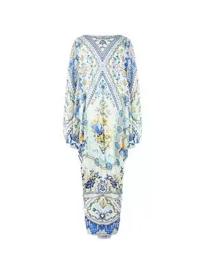 Camilla Floral Print T-shape Kaftan