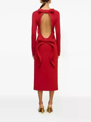 Cult Gaia Boa Bow Open Back Midi Dress
