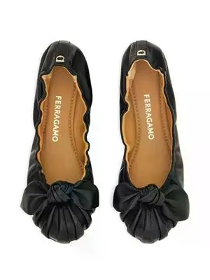 FERRAGAMO Bow-detail Ballet Flats