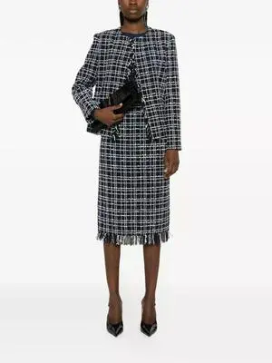 THELAURENT Check-pattern Midi Skirt
