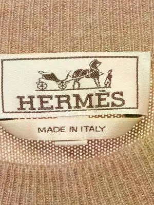 Hermès Cashmere Sweater With Leather Trim