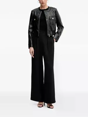 Sisley Flap-pockets Zipped Biker Jacket