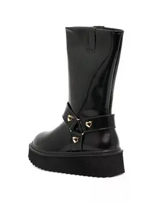 Moschino Heart-detail Platform Boots