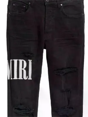 Amiri Logo Distressed Jeans