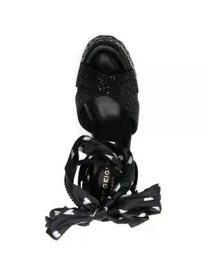 Kurt Geiger Rhinestone-embellished Heeled Sandals - Black