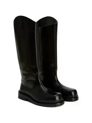 JIL SANDER Leather Knee-high Platform Boots
