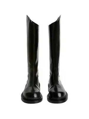 JIL SANDER Leather Knee-high Platform Boots