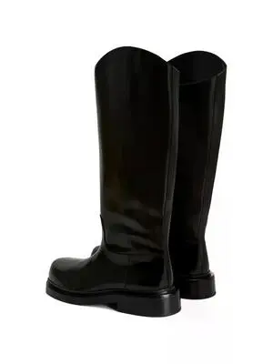 JIL SANDER Leather Knee-high Platform Boots