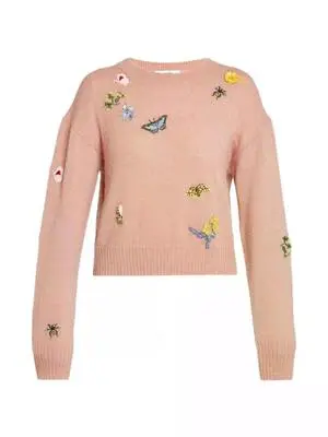 Erdem Embellished Crew-neck Sweater
