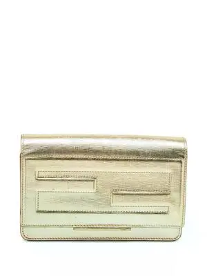 Fendi 2015 Tube Leather Wallet - Gold