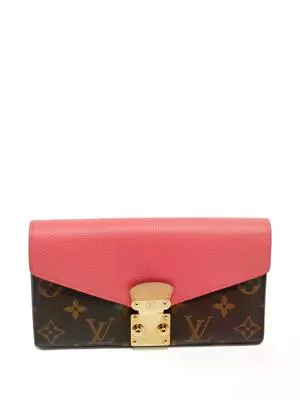 LOUIS VUITTON Pallas Monogram Lock Wallet - Pink
