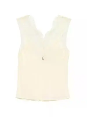Patrizia Pepe Lace-detail V-neck Top