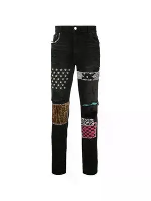 Amiri Patchwork Straight-leg Jeans