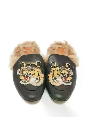 Gucci Princetown Tiger Embroidery Mules