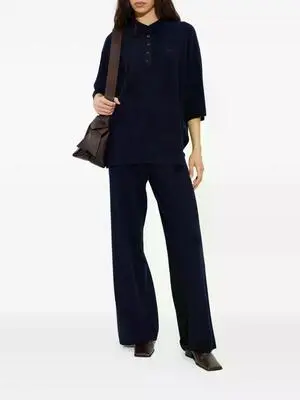 GESTUZ Wide-leg Ribbed Trousers