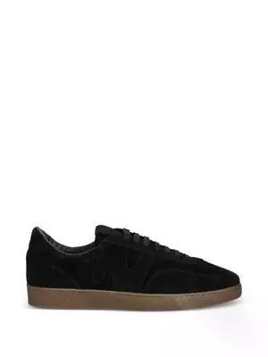 MSGM Logo-detail Leather Sneakers - Black