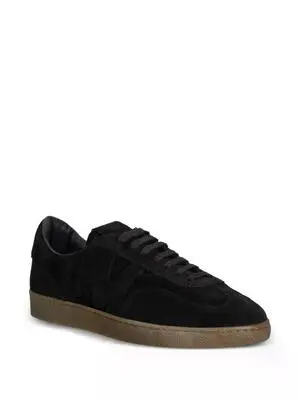 MSGM Logo-detail Leather Sneakers - Black