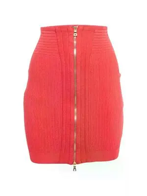 Balmain Rib-knit Mini Skirt