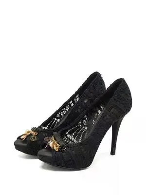 Dolce & Gabbana Lace-embellished Platform Pumps