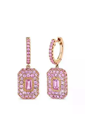Shay Sapphire Drop Earrings - Pink