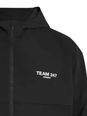 REPRESENT 247 Logo-detail Zip-up Hooded Jacket