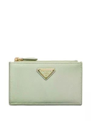 Prada Logo-plaque Card Holder - Green