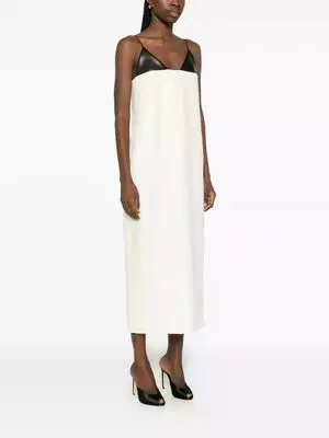 Brandon Maxwell Contrasting-panel Midi Dress