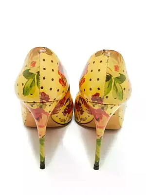 Dolce & Gabbana Floral Polka Dot Print Pumps