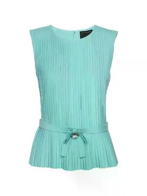 Roberto Cavalli Pleated Belted Top
