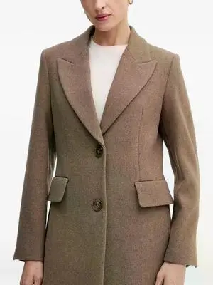 Sisley Buttoned Flap-pockets Single-breasted Coat
