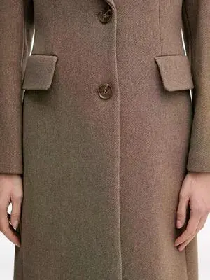 Sisley Buttoned Flap-pockets Single-breasted Coat