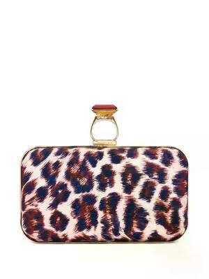 Sachin & Babi Leopard Embellished Clutch