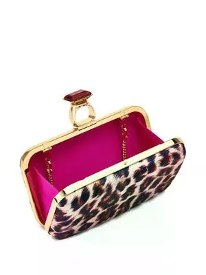 Sachin & Babi Leopard Embellished Clutch