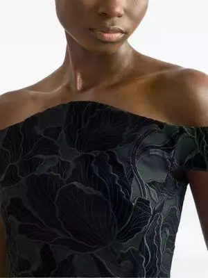 Erdem Floral Off-shoulder Midi Dress