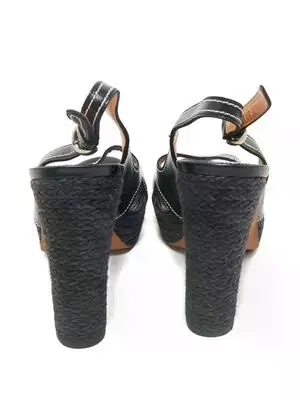 SERGIO ROSSI Open-toe Platform Espadrilles