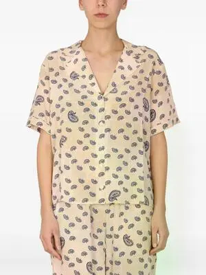 Être Cécile Paisley Short-sleeved Shirt - Neutrals