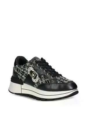 Liu Jo Crystal-appliqué Tweed Sneakers