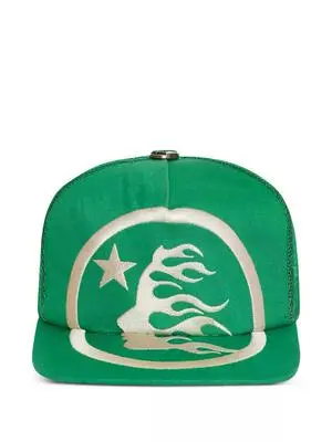 HELLSTAR Logo Trucker Snapback Hat - Green