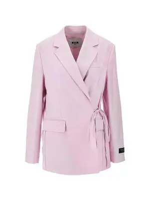 MSGM Tie-fastening Long-sleeve Blazer