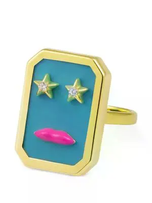 ESHVI Face Star Ring - Gold