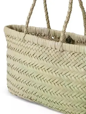 Dragon Diffusion Braided Handle Woven Tote Bag - Neutrals