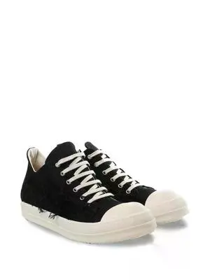 Rick Owens Lace-up Distressed Sneakers - Black